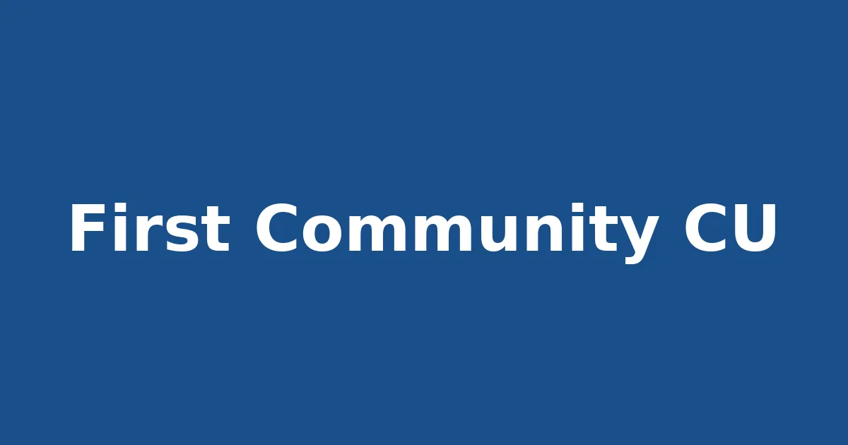 First Community Credit Union | Online Banking Login Guide